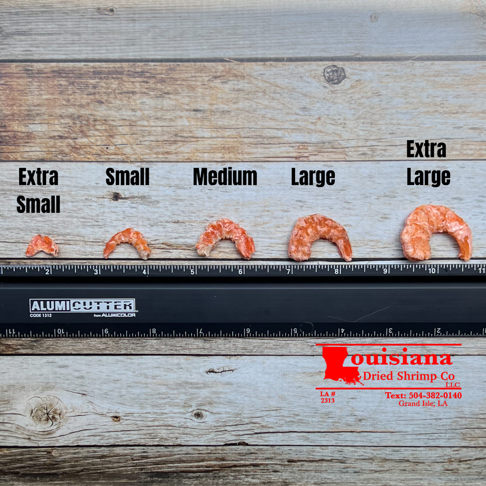 X- Large Louisiana Dried Shrimp - 1lb Bag – Louisiana Dried Shrimp Co.